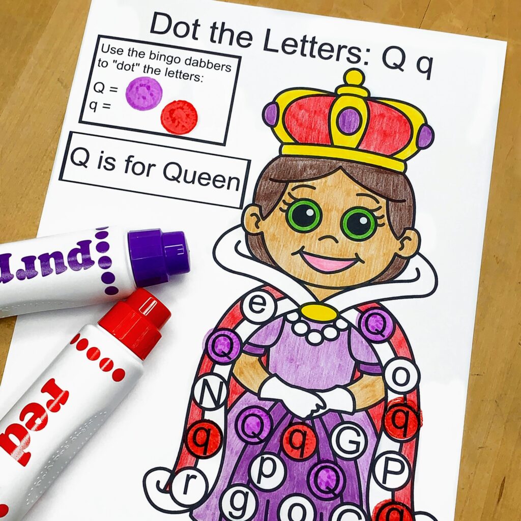 Letter Q Lessons (Letter of the Week) Print and Go! – dollarlessonclub.com