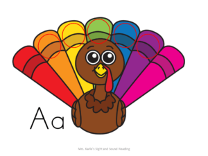 Beginning Sound Turkey Game or Pin the Beginning Sound on the Turkey ...