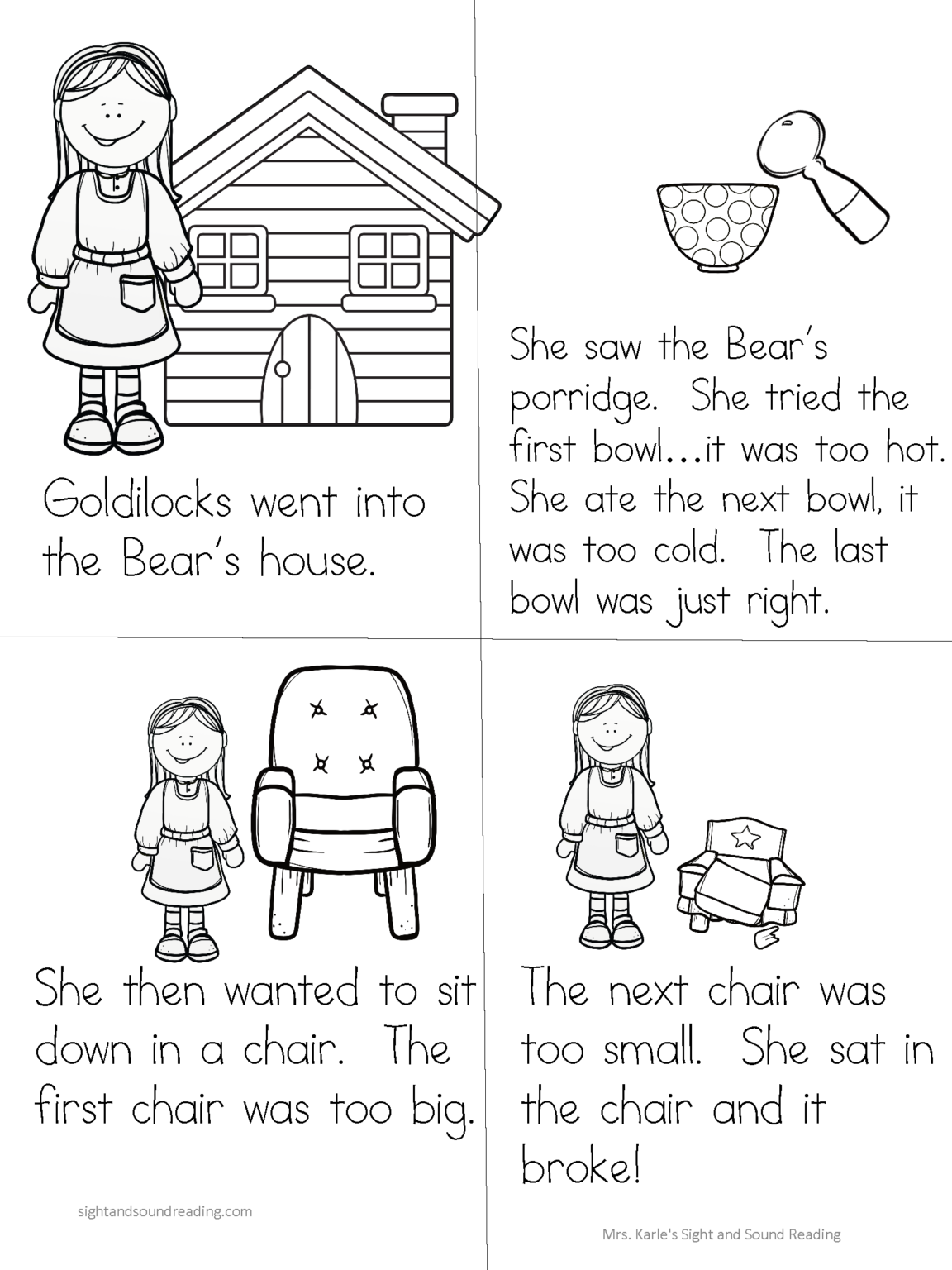 Goldilocks and the 3 Bears Readers Theater – dollarlessonclub.com