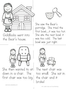 Goldilocks and the 3 Bears Readers Theater – dollarlessonclub.com