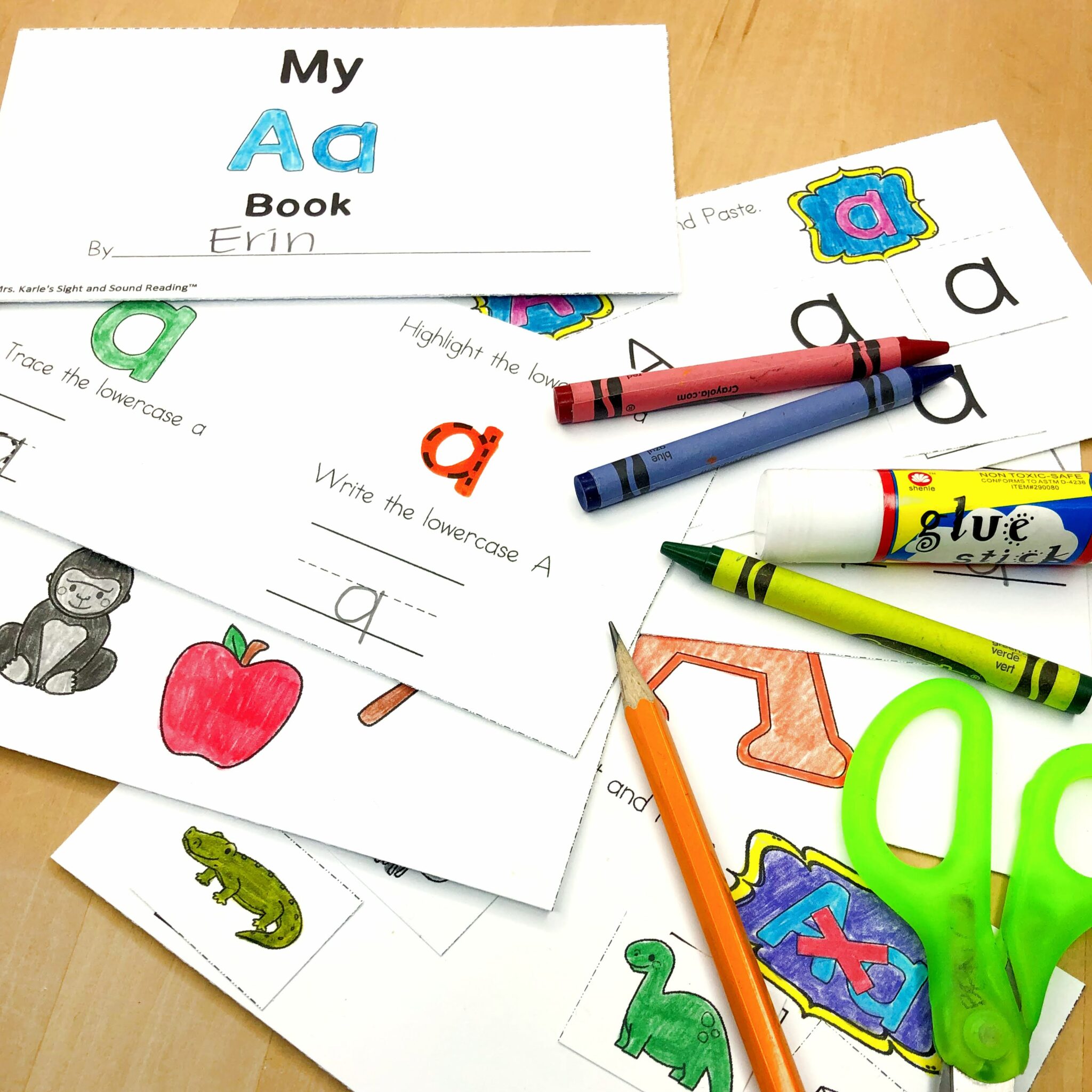 Letter A Lessons for Kindergarten or Preschool – dollarlessonclub.com