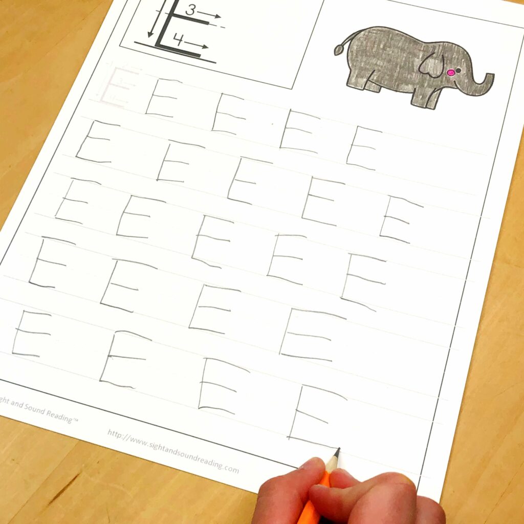 Letter E Lessons (Letter of the Week) Print and Go! – dollarlessonclub.com