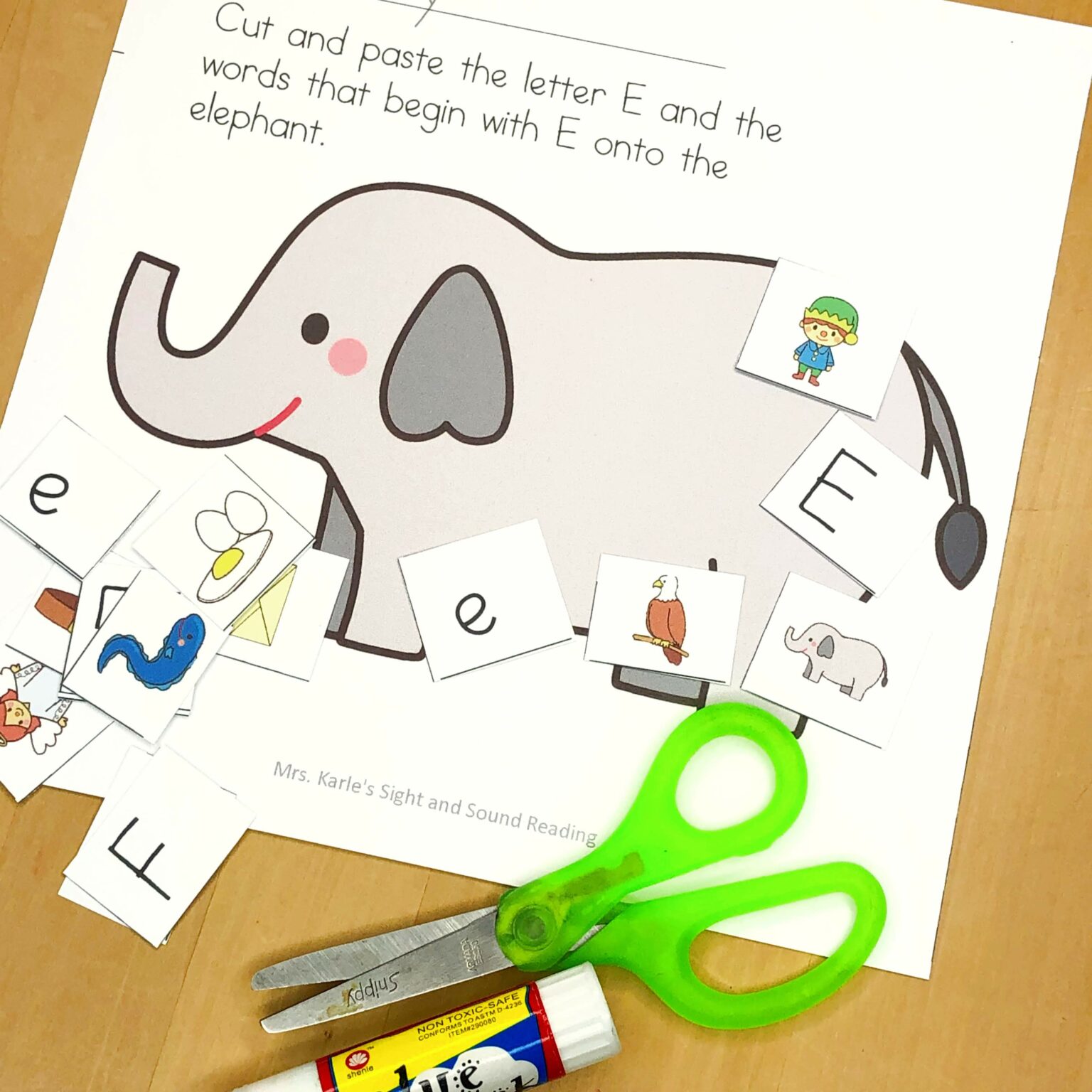 Letter E Lessons (Letter of the Week) Print and Go! – dollarlessonclub.com