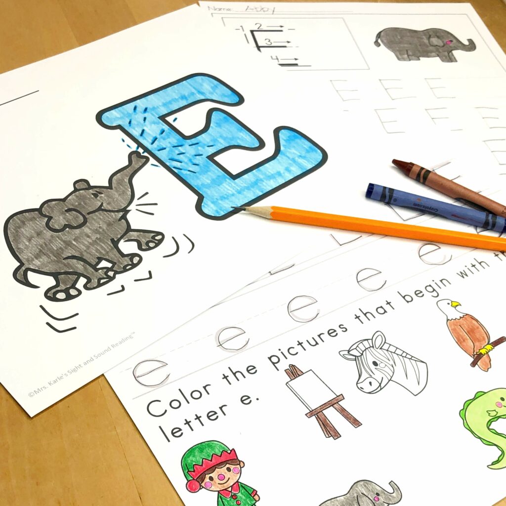 Letter E Lessons (Letter of the Week) Print and Go! – dollarlessonclub.com