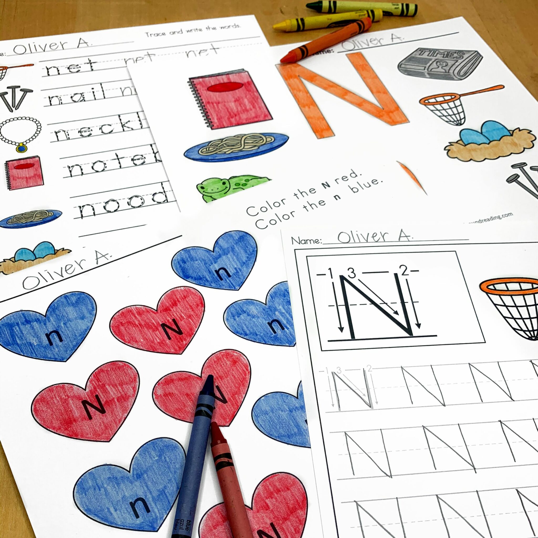 Letter N Lessons (Letter of the Week) Print and Go! – dollarlessonclub.com