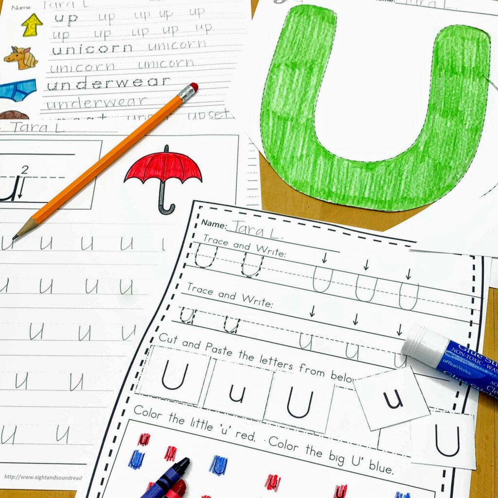 Letter U Lessons (Letter of the Week) Print and Go! – dollarlessonclub.com