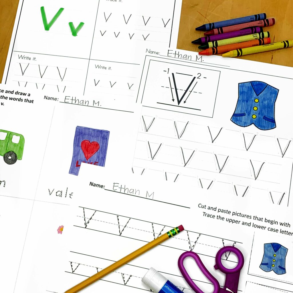 Letter V Lessons (Letter of the Week) Print and Go! – dollarlessonclub.com