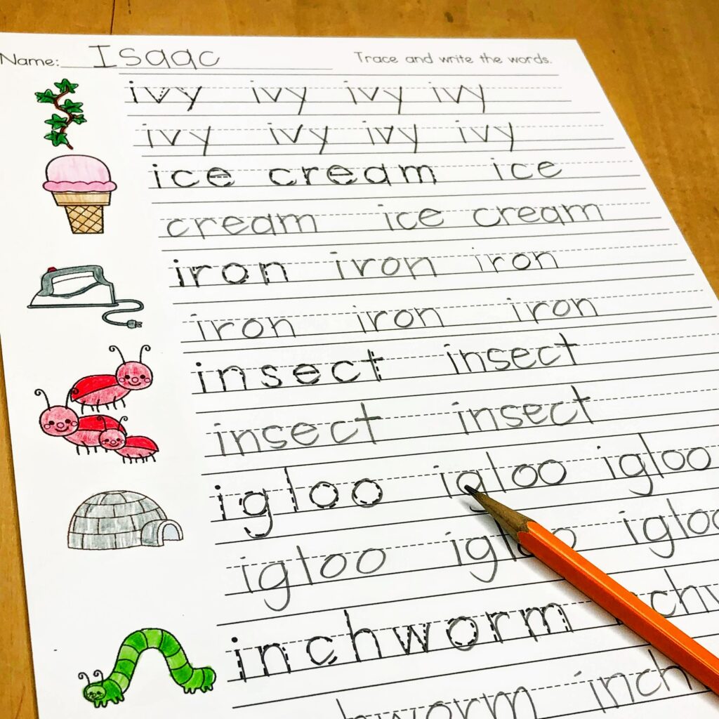 Letter I Lessons (Letter of the Week) Print and Go! – dollarlessonclub.com