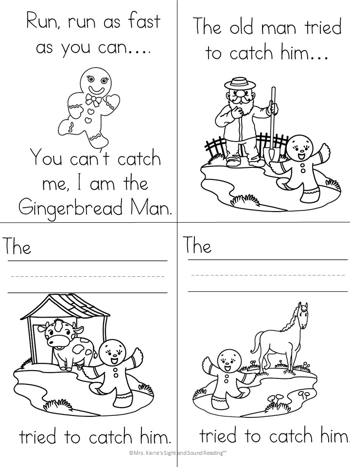 Gingerbread Man Literacy Activities For Kindergarten EDITABLE 